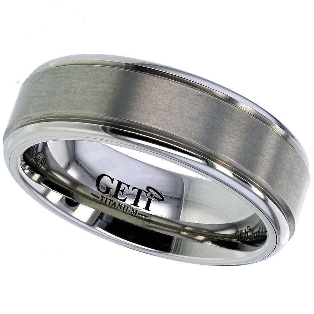 Titanium Ashes Ring | Modern Raised Band | Footprints & Whispers UK